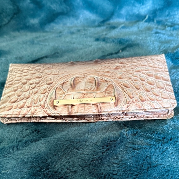 Brahmin | Bags | Brahmin Brown Crocodile Embossed Wallet | Poshmark